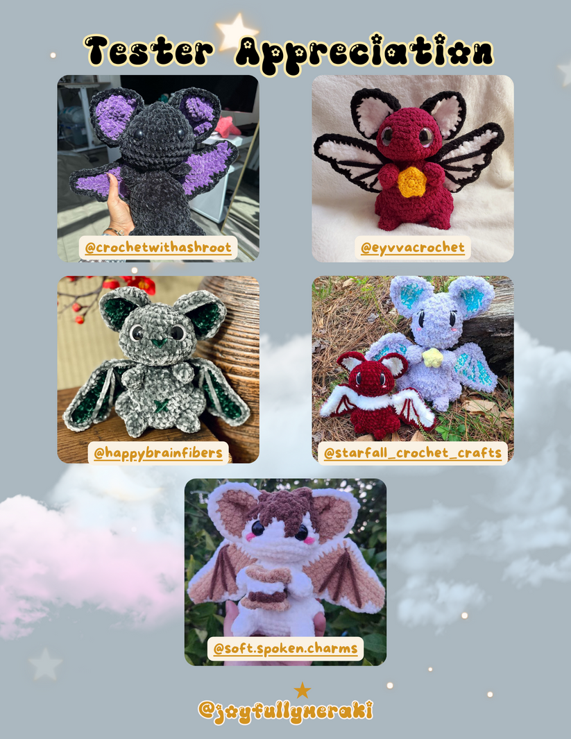 Bellatrix the Bat PDF Pattern – Joyfully Meraki